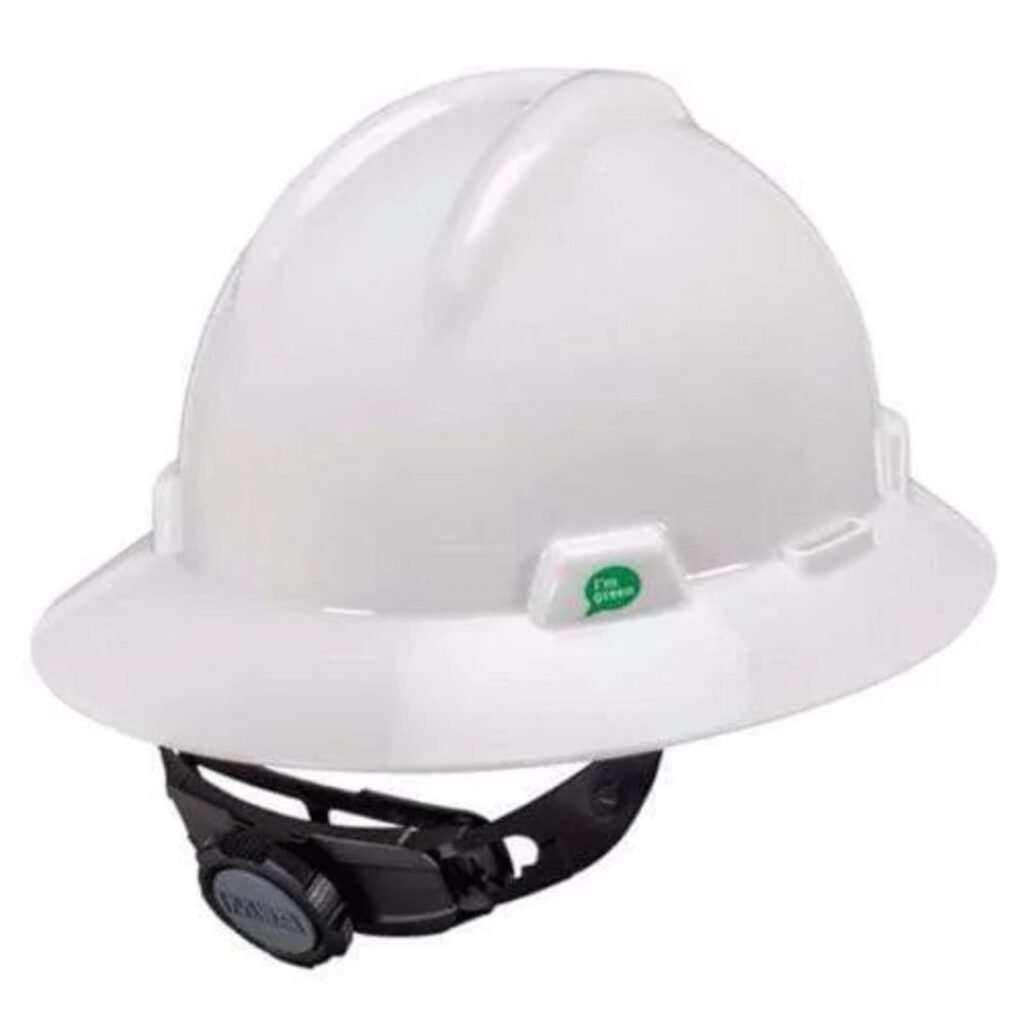 MSA V-Gard Full Brim GREEN Hard Hat - Industrial Safety Equipment ...