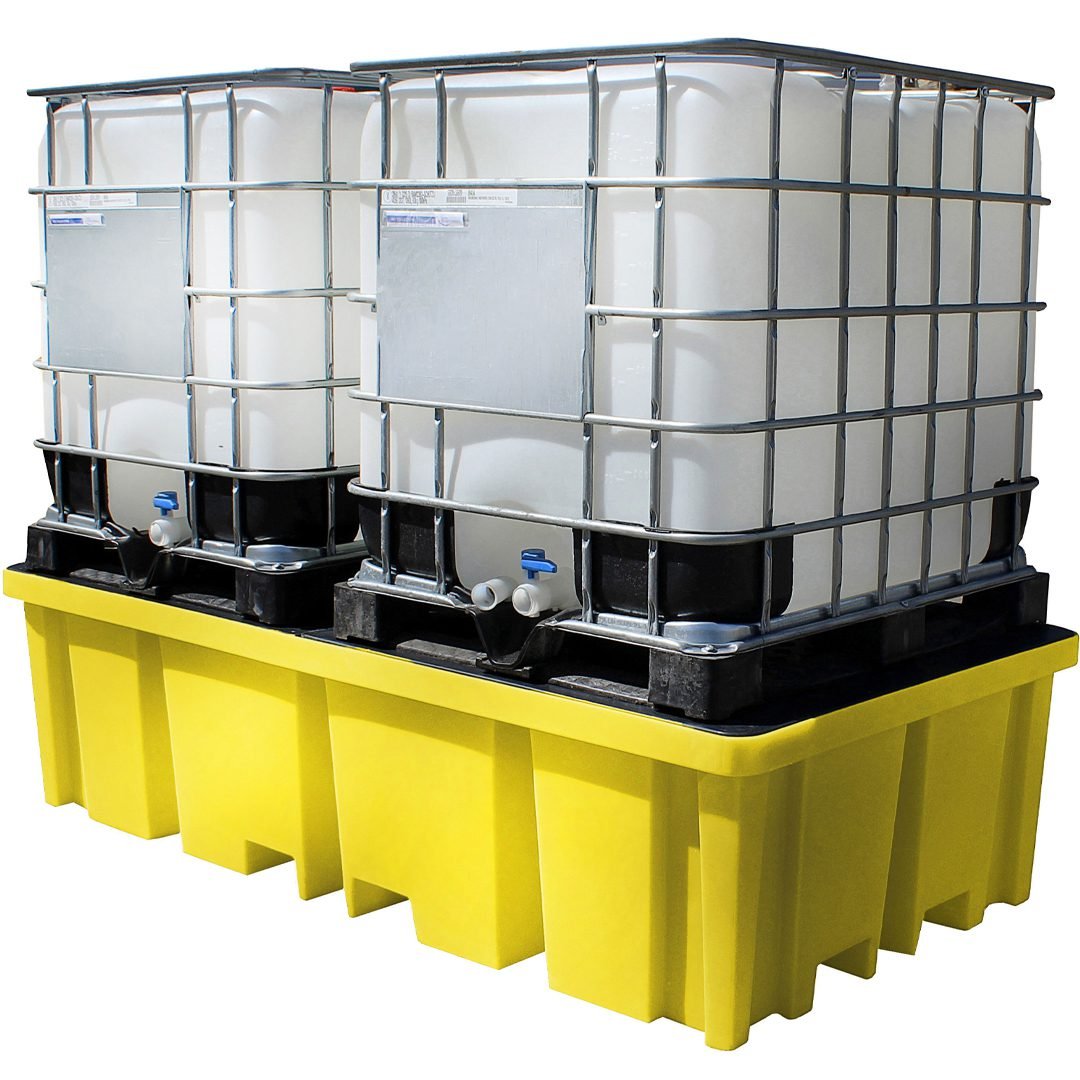 4-Way Double IBC Spill Containment Pallet - Industrial Safety ...