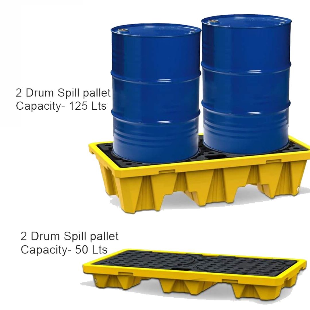 2 Drum Spill Containment Pallets - Industrial Safety Equipment ...