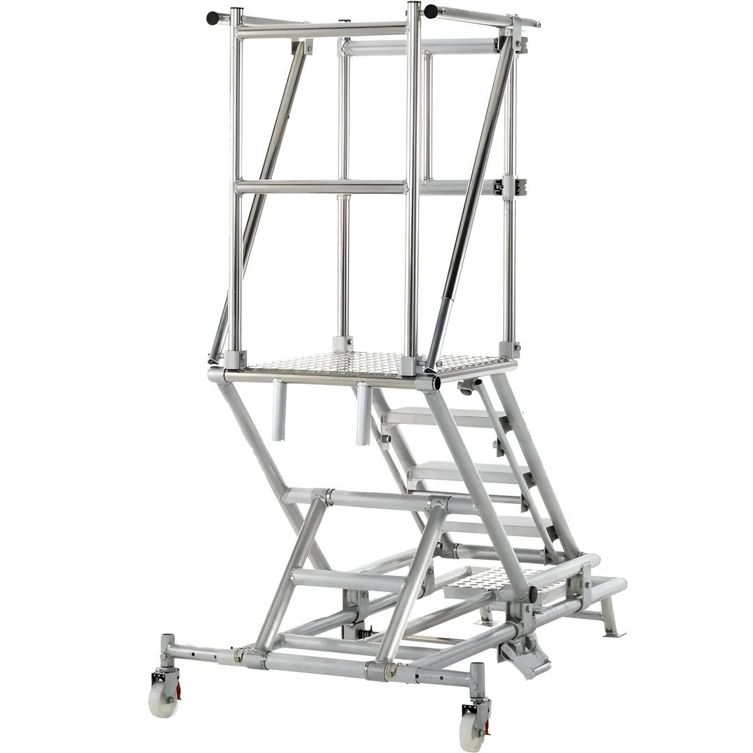 Aluminium Collapsible Platform Steps Ladders - Industrial Safety ...